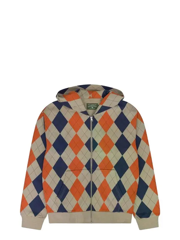 DENIM TEARS Argyle Intarsia Hoodie - Neutrals