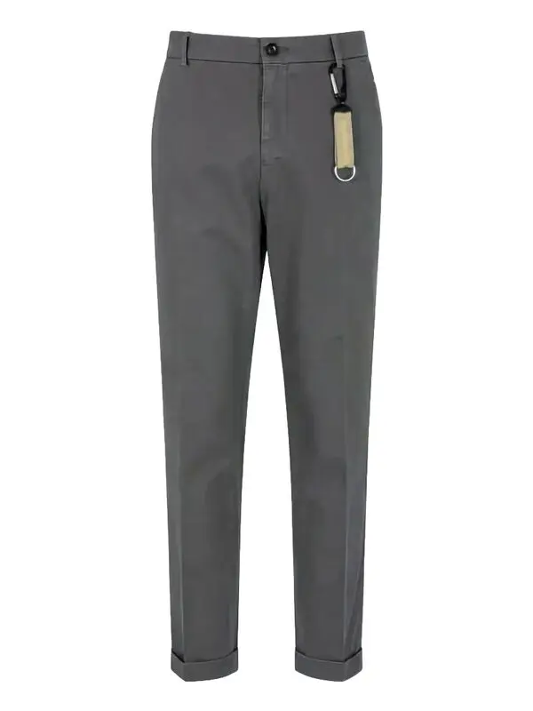 MANUEL RITZ Carabiner-detail Turn-up Trousers - Grey