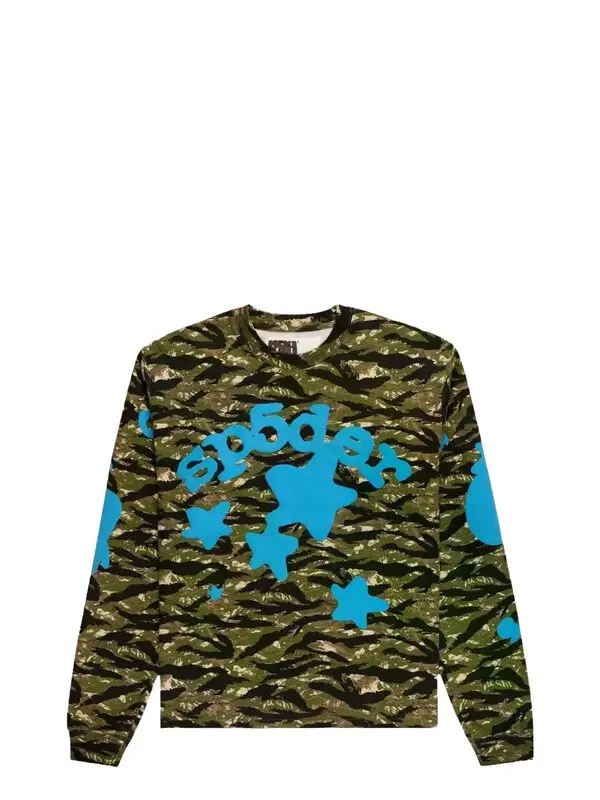 SP5DER Beluga Tiger Camouflage-print Sweatshirt - Green