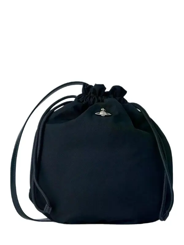 VIVIENNE WESTWOOD Logo-emblem Drawstring Bucket Bag - Black