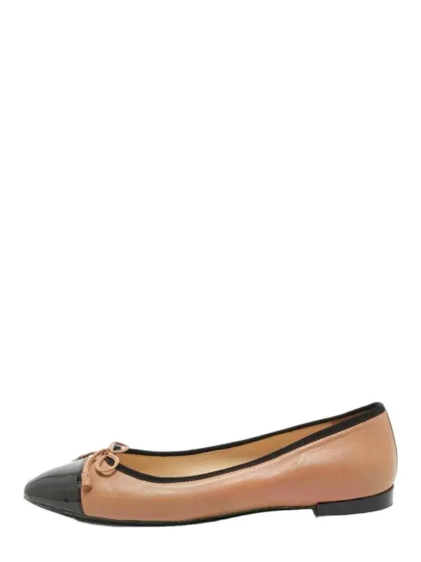 Prada Two-tone Bow-detail Ballet Flats - Neutrals