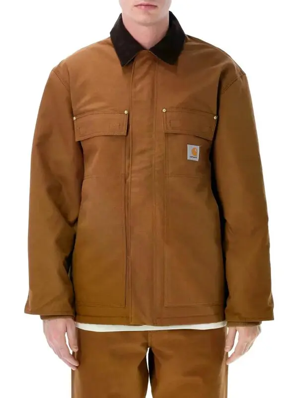 Carhartt Work In Progress Og Arctic Coat In Dearborn Canvas - Brown