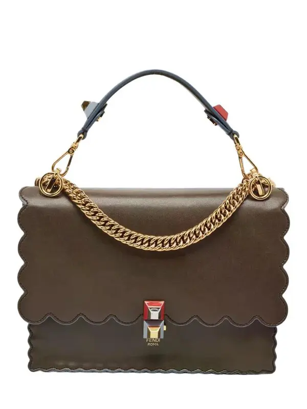 Fendi Kan I Scalloped Shoulder Bag - Brown