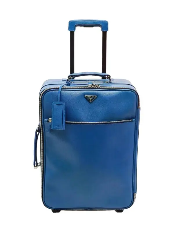 Prada Saffiano Lux Trolley Suitcase - Blue