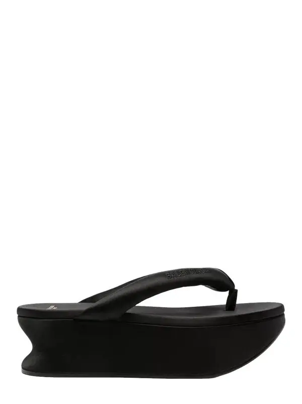 Balenciaga Gaeta Thong Sandals - Black
