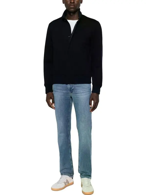 Paul & Shark Cashmere High-neck Jacket - Blue