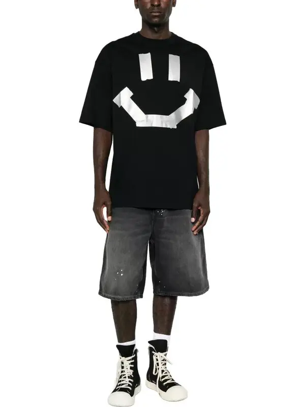Moschino Smiley-print T-shirt - Black