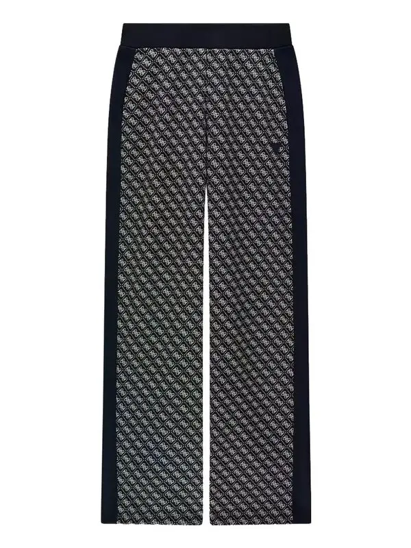 Guess Jacquard Logo Wide-leg Pants - Blue