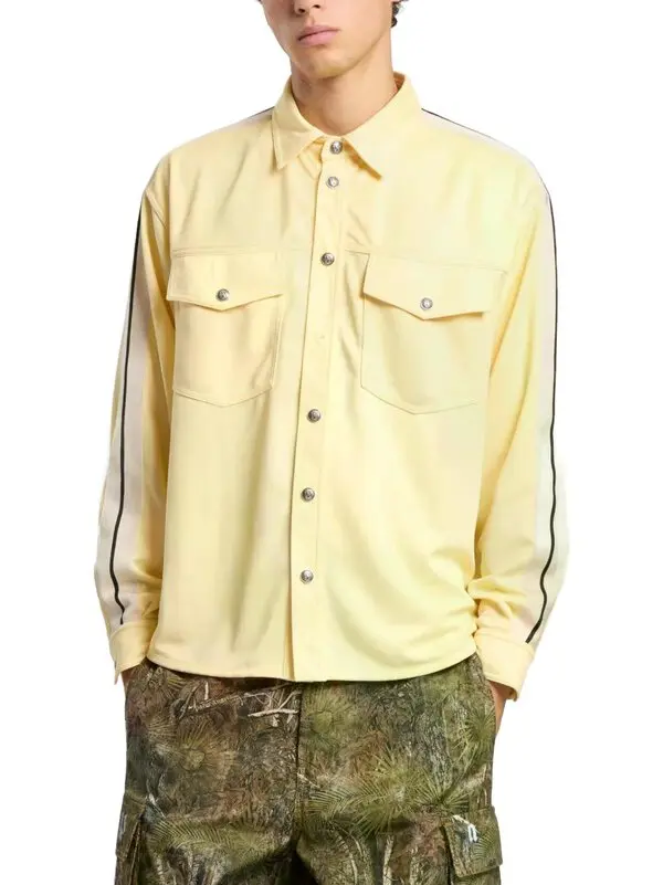 Palm Angels Logo 90' Side-stripe Shirt - Yellow