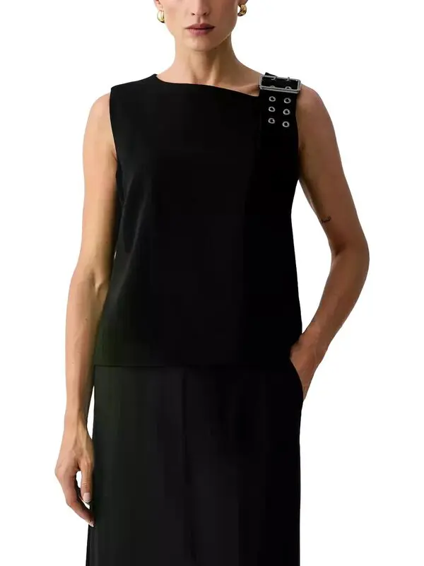 TRUSSARDI Buckle-detail Sleeveless Top - Black