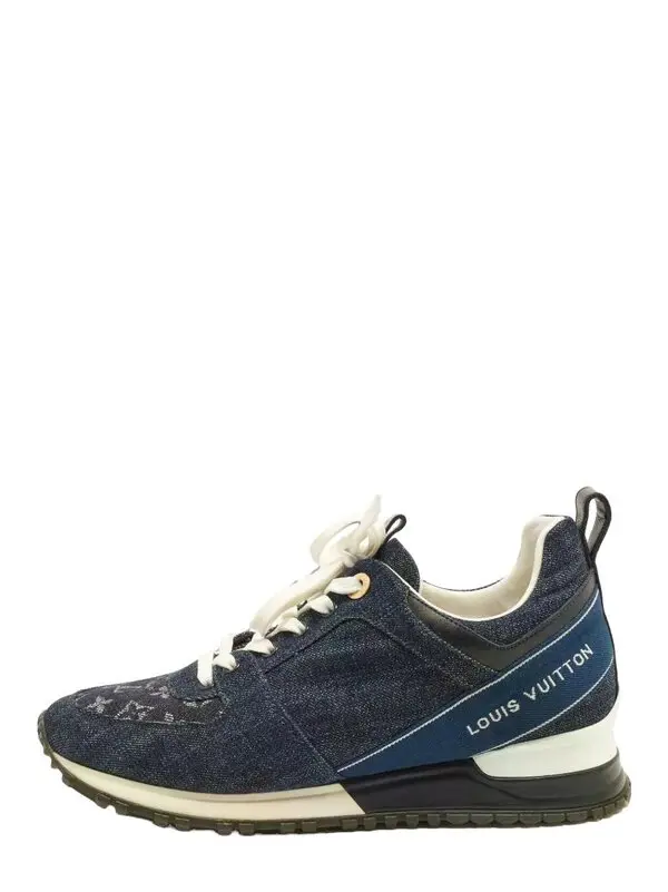 LOUIS VUITTON Monogram Denim Run Away Sneakers - Blue