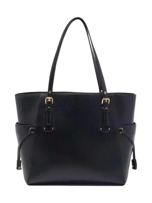 Michael Kors Leather Voyager Tote Bag - Black