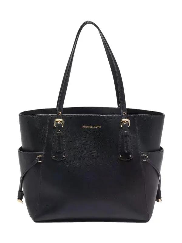 Michael Kors Leather Voyager Tote Bag - Black