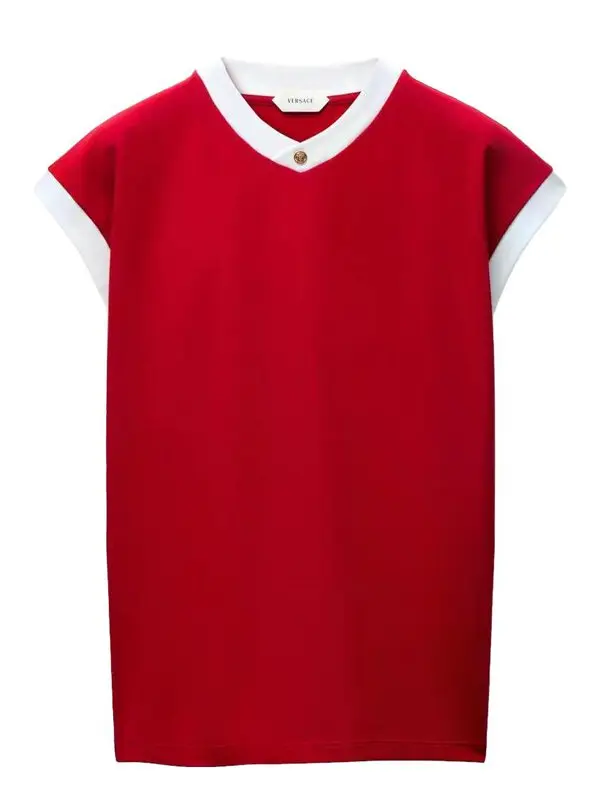 Versace Stretch Cotton-jersey Slim T-shirt - Red