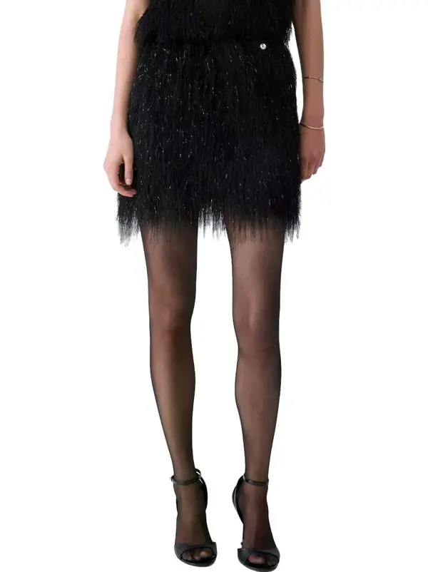 Liu Jo Fringe Mini Skirt - Black