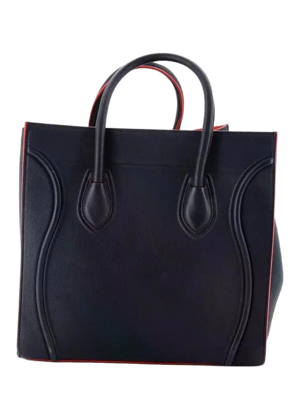Celine Grainy Leather Mini Tote Bag - Blue