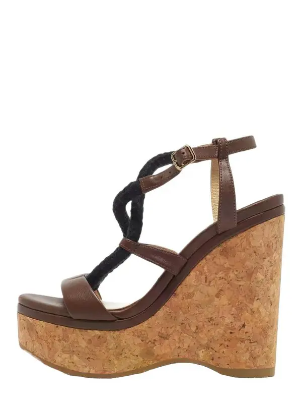 JIMMY CHOO Wynwood Platform Sandals - Brown