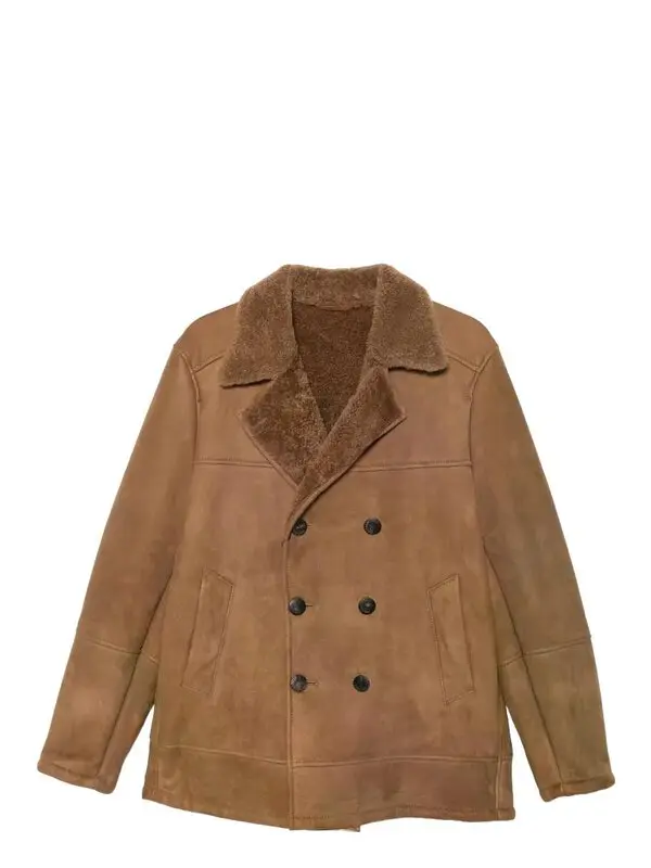 Boglioli Double-breasted Leather Jacket - Brown