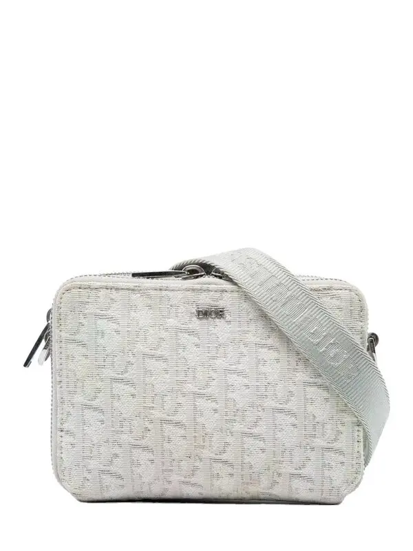 Dior Oblique Canvas Double Zip Cross Body Bag - Brown
