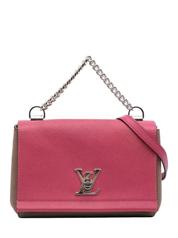 LOUIS VUITTON Bicolor Leather Lockme Ii Bb Satchel - Brown