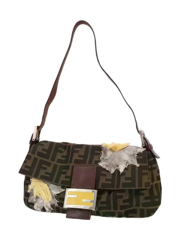 Fendi Baguette Logo-print Handbag - Brown