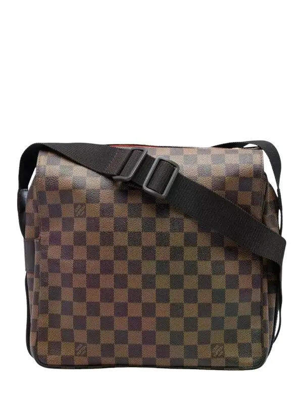 LOUIS VUITTON 2002 Damier Ebene Naviglio Cross Body Bag - Brown