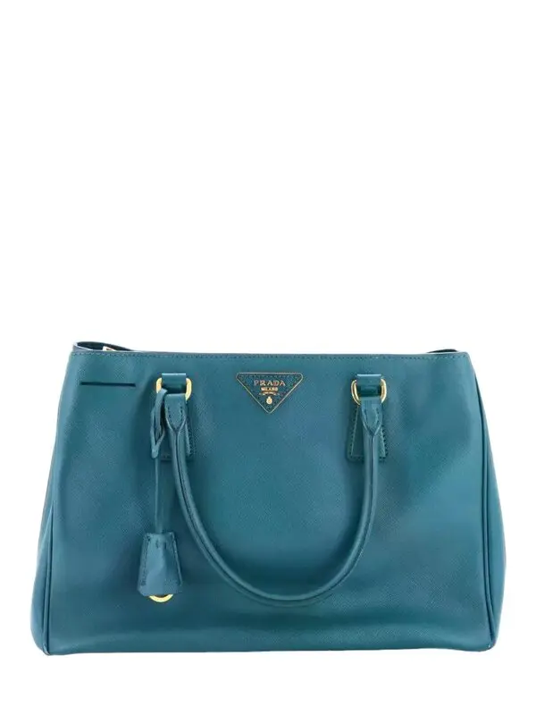 Prada Saffiano Leather Tote Bag - Blue