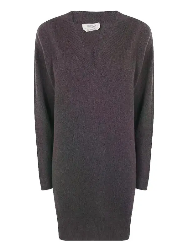 TWINSET V-neck Wool Sweater - Brown