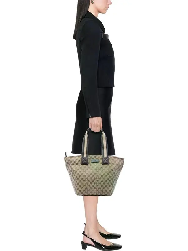 Gucci 2016-2026 Gg Canvas Web Tote Bag - Neutrals