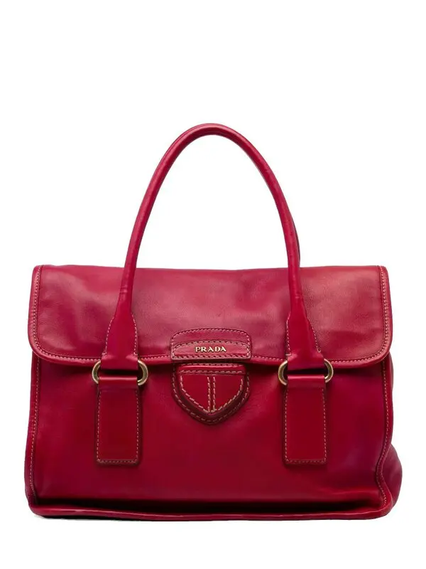 Prada City Calf Handbag - Red