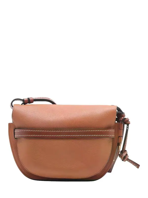 Loewe Small Gate Leather Crossbody Bag - Brown