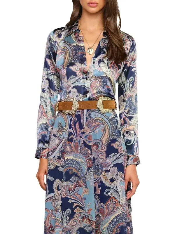 L'Agence Tyler Paisley-print Blouse - Blue