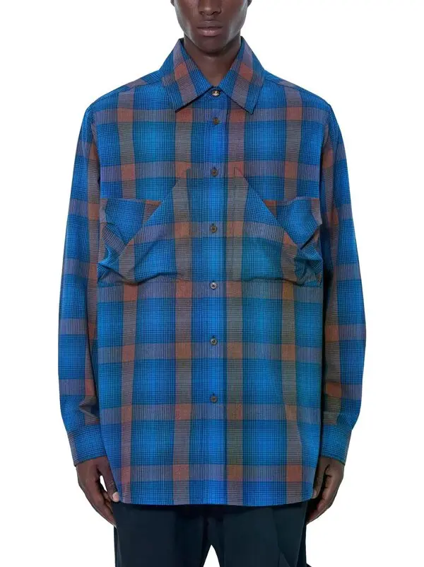 VIVIENNE WESTWOOD Check-pattern Button-down Shirt - Blue