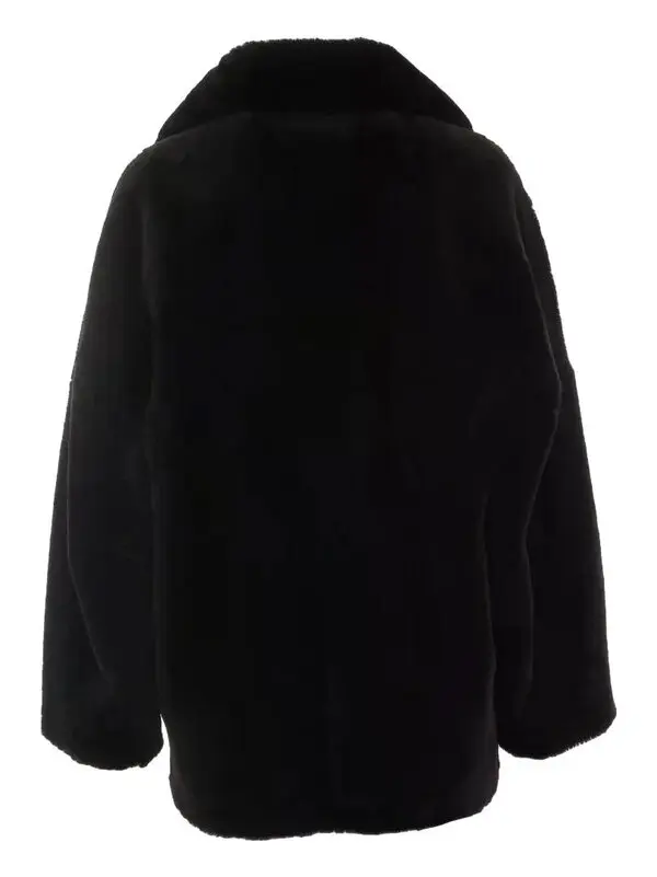 BLANCHA Zip-up Shearling Jacket - Black