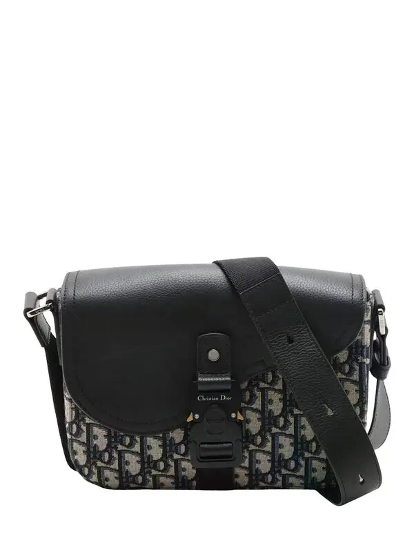Dior Oblique Canvas Messenger Bag - Black