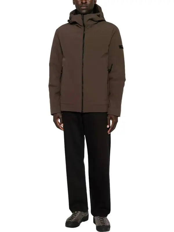 Peuterey Loge Hooded Zip-up Jacket - Brown