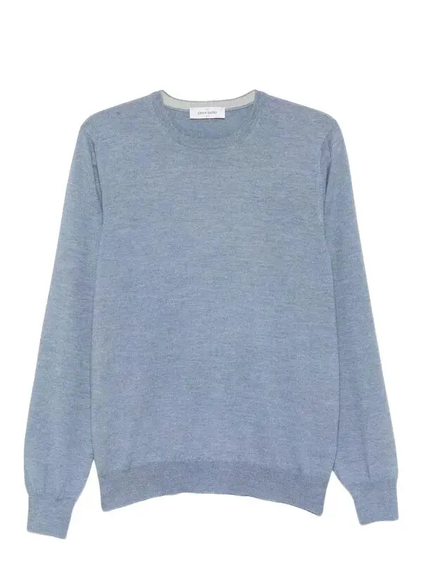 GRAN SASSO Crew-neck Long-sleeve Sweater - Blue