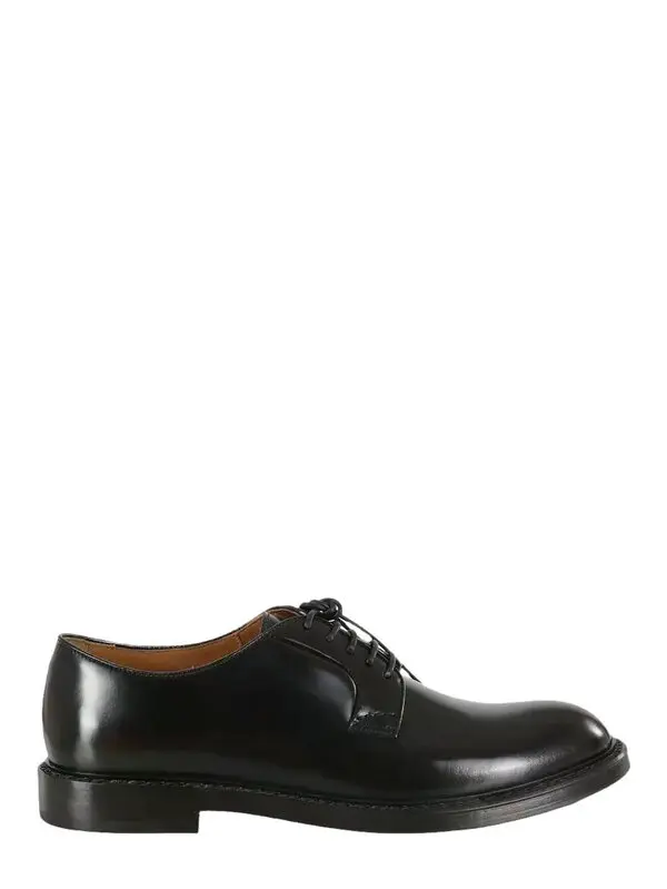 DOUCAL'S Leather Derby Shoes - Black
