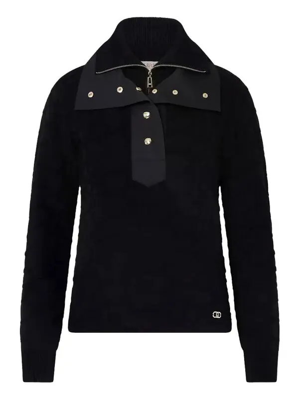 Liu Jo Crocodile-jacquard Sweater - Black