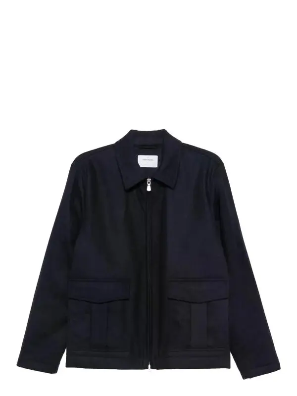GRAN SASSO Zip-up Flap-pocket Jacket - Blue