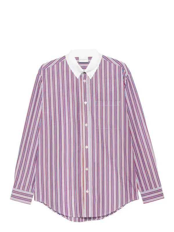 Drole De Monsieur Striped Long-sleeve Shirt - Red