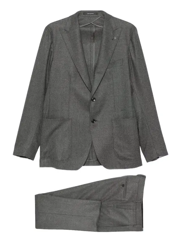 Tagliatore Single-breasted Notched-lapels Suit - Grey