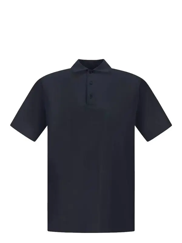 Herno Buttoned Short-sleeved Polo Shirt - Blue