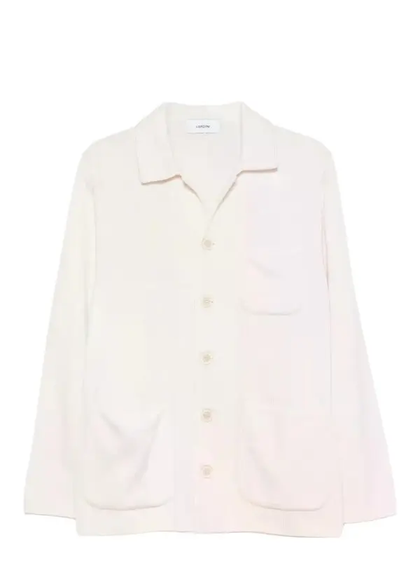 LARDINI Patch-pocket Button-up Cardigan - Neutrals