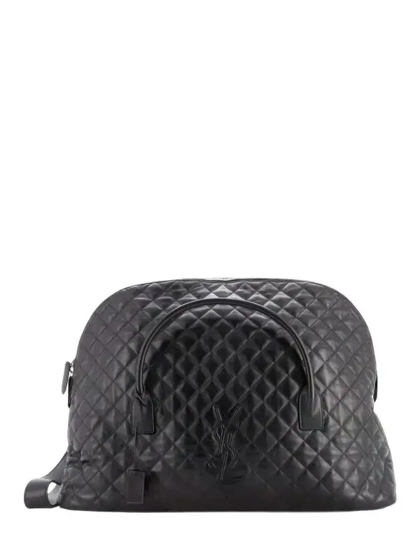 Saint Laurent Quilted Leather Travel Bag - Black