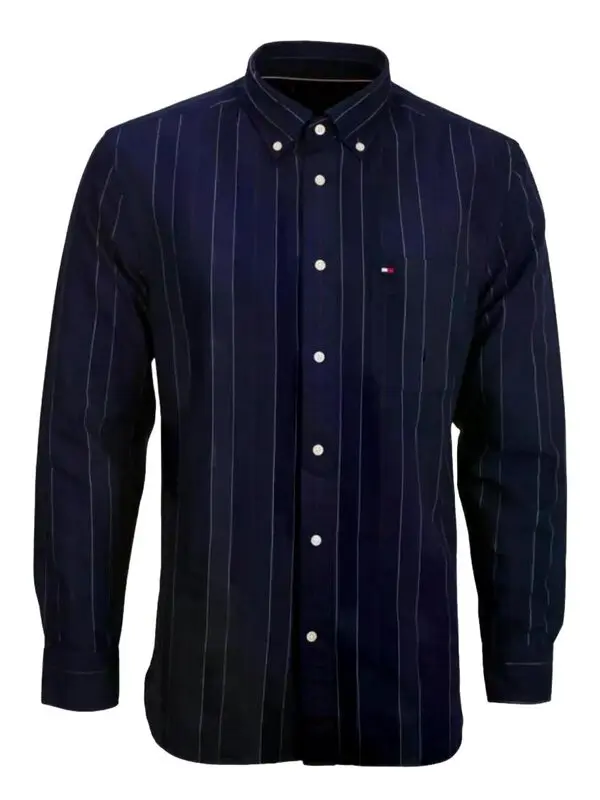 Tommy Hilfiger Heritage Oxford Pinstripe Shirt - Blue