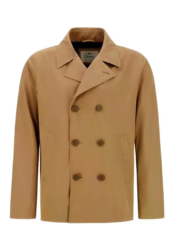 Herno Dean Pea Coat - Neutrals