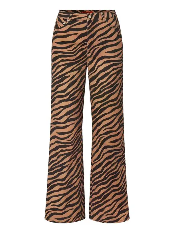 SIMONMILLER Rumie Tiger-print Jeans - Brown