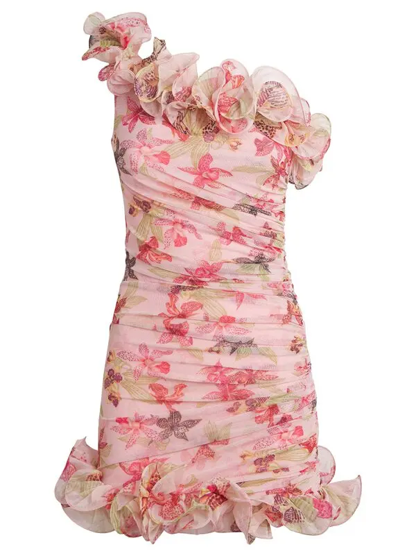 PatBO Orchid Bloom Mini Dress - Pink