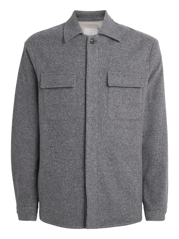 Eleventy Cotton-wool Overshirt - Grey